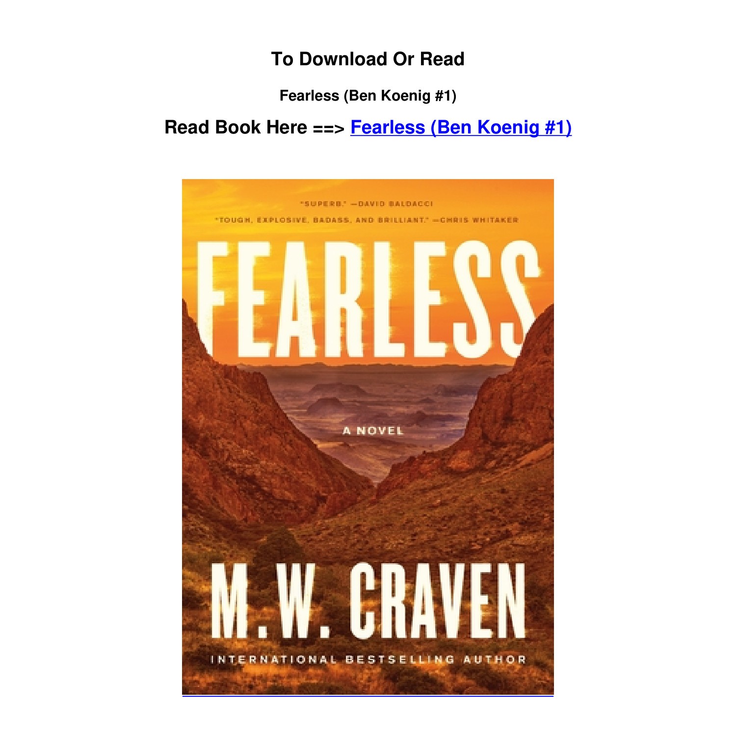 EPub Download Fearless Ben Koenig 1 By M W Craven.pdf | DocDroid