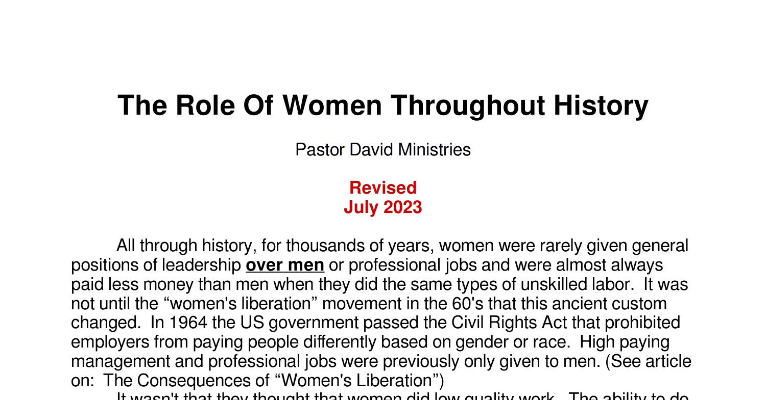 The Role Of Women Throughout History.pdf | DocDroid