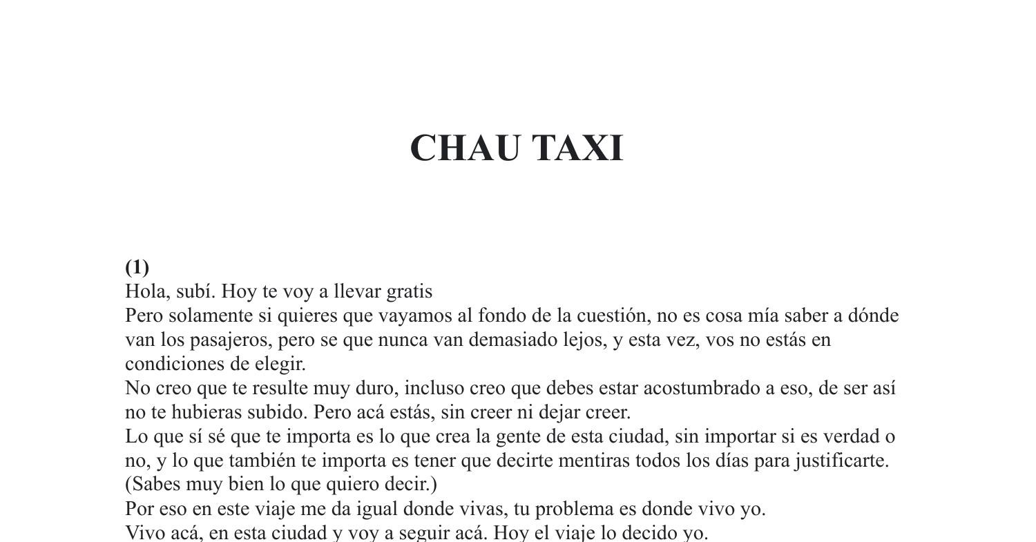 CHAU TAXI (El Ultimo negro bueno).pdf | DocDroid