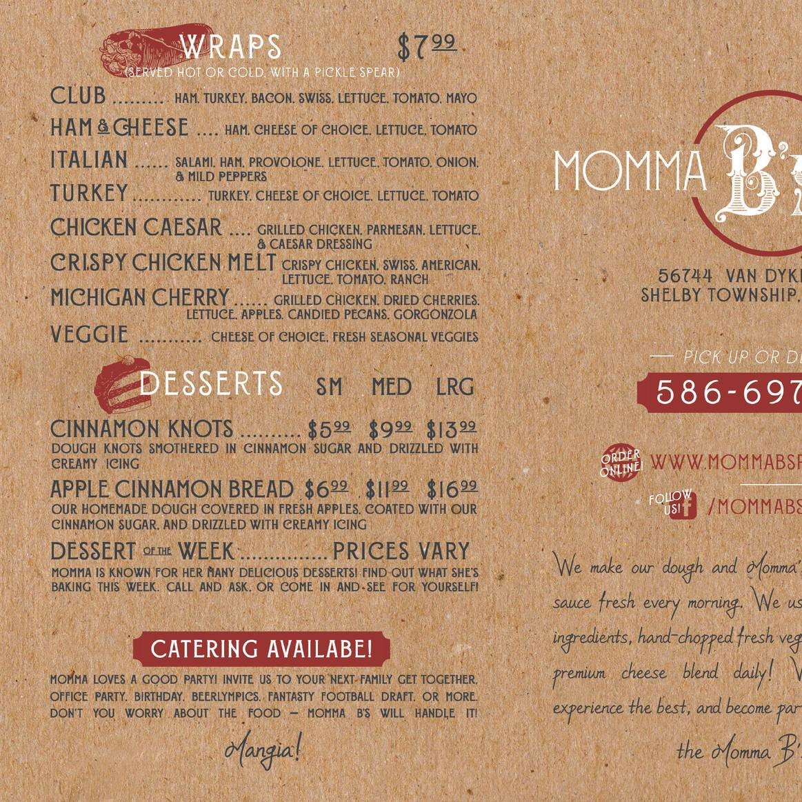 Momma B's Menu.pdf | DocDroid