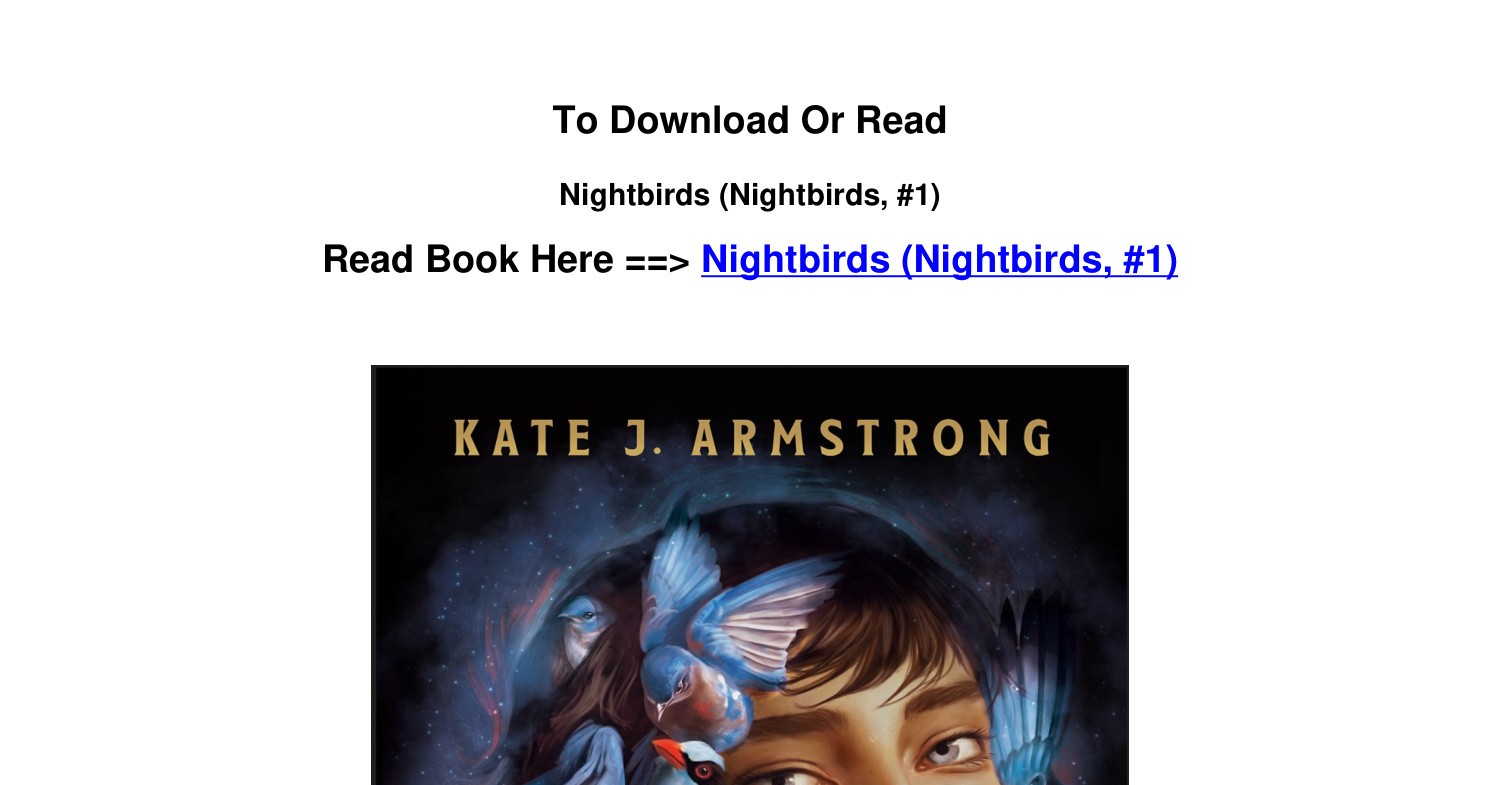 download ePub Nightbirds Nightbirds 1 BY Kate J Armstrong.pdf | DocDroid