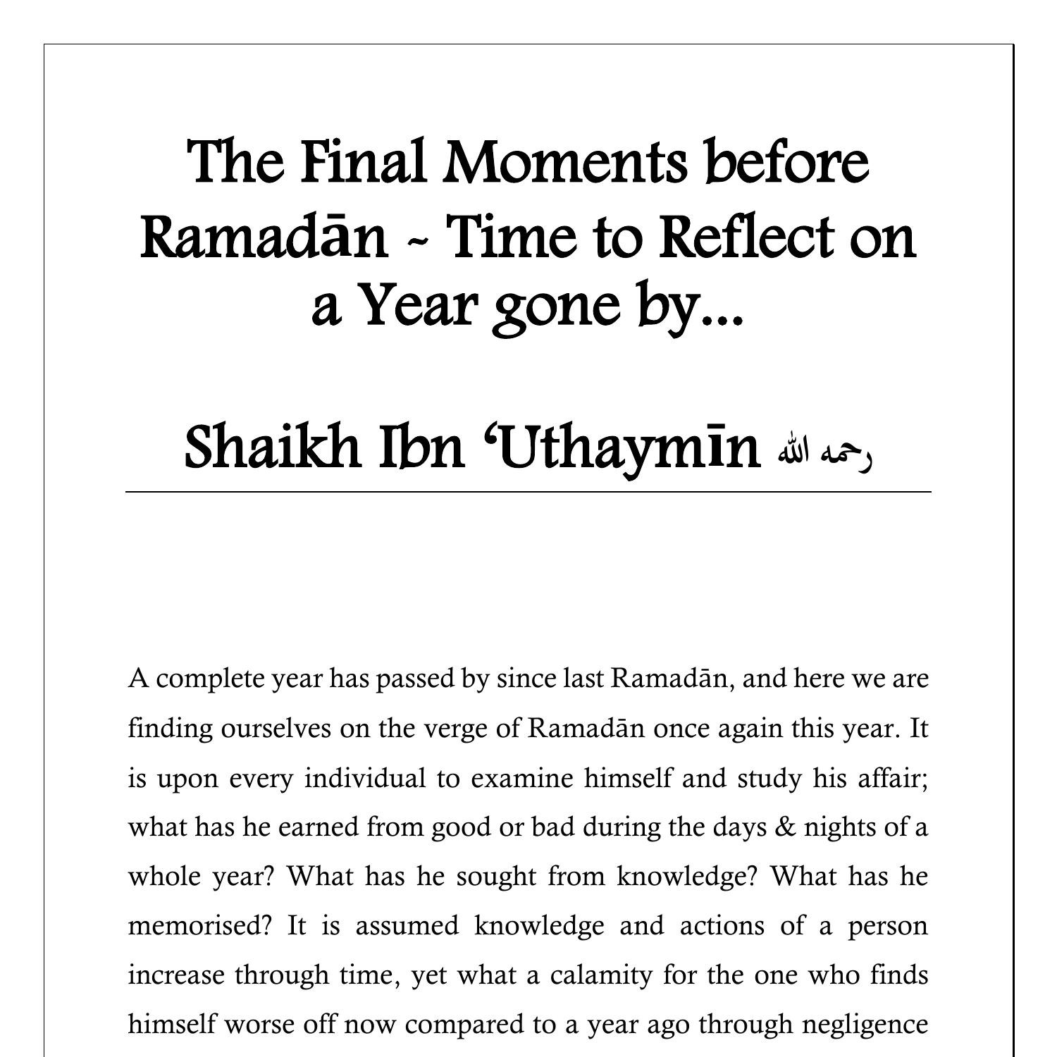 The Final Moments before Ramadān.pdf | DocDroid