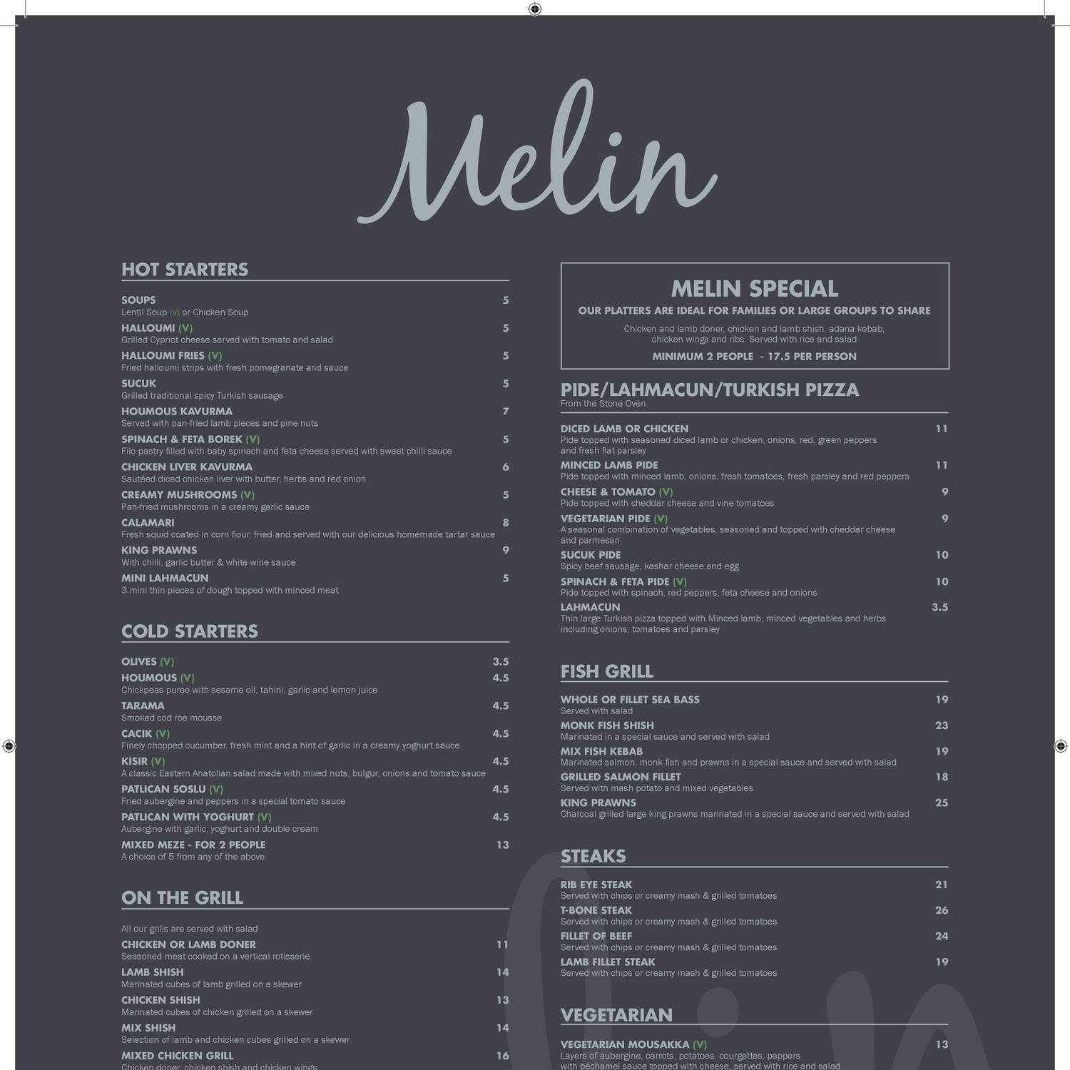 Melin Restaurant A3 Dinner Menu.pdf | DocDroid