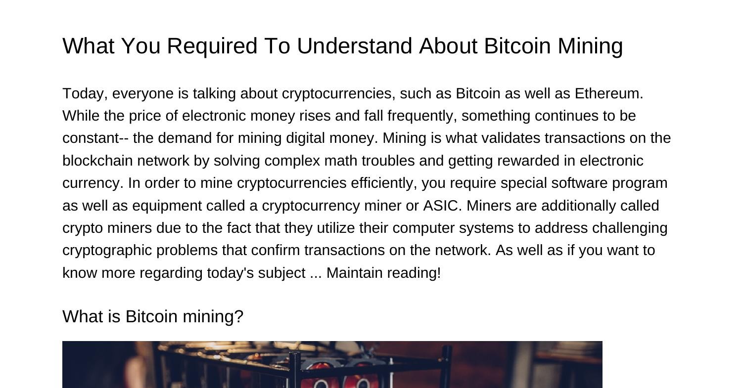 What You Required To Know About Bitcoin Miningdrbbt.pdf.pdf | DocDroid