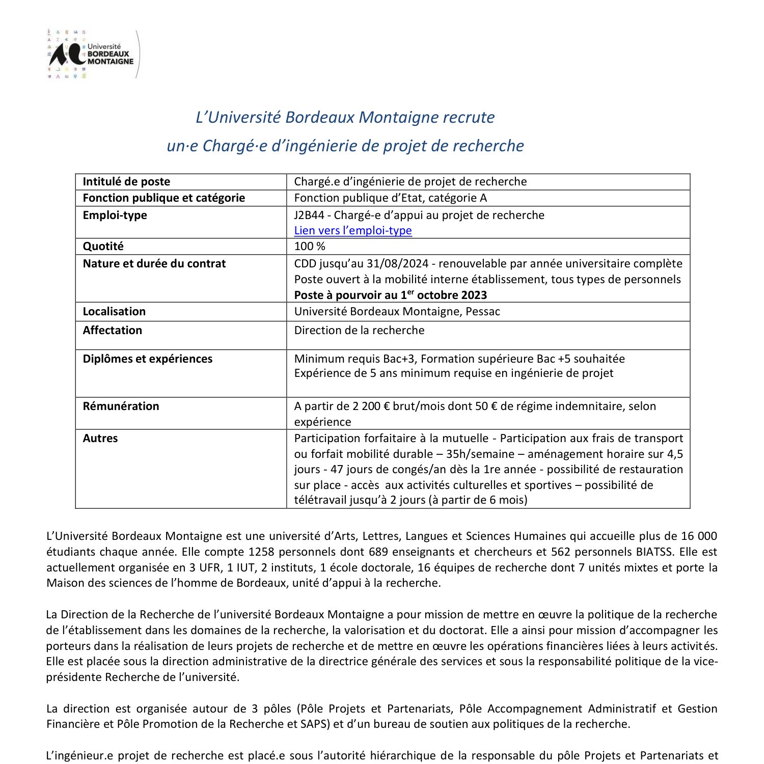 FICHE DE POSTE_DR_CH INGENIERIE PROJETS RECHERCHE_2023-1.pdf | DocDroid