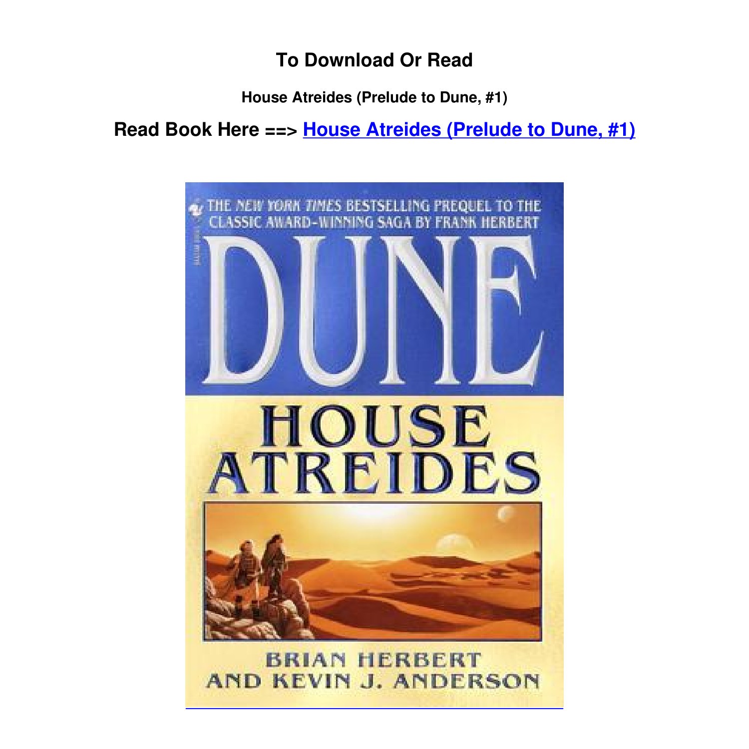 DOWNLOAD PDF House Atreides Prelude to Dune 1 by Brian Herbert.pdf | DocDroid