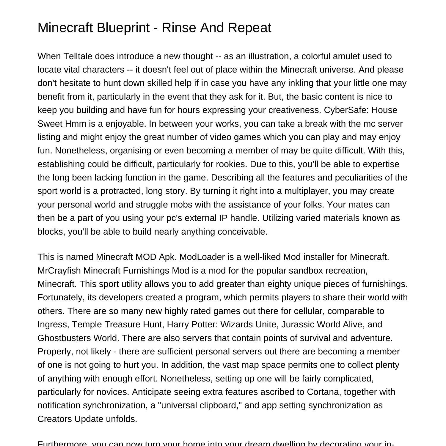 Minecraft Blueprint Rinse And Repeatekdpn.pdf.pdf | DocDroid