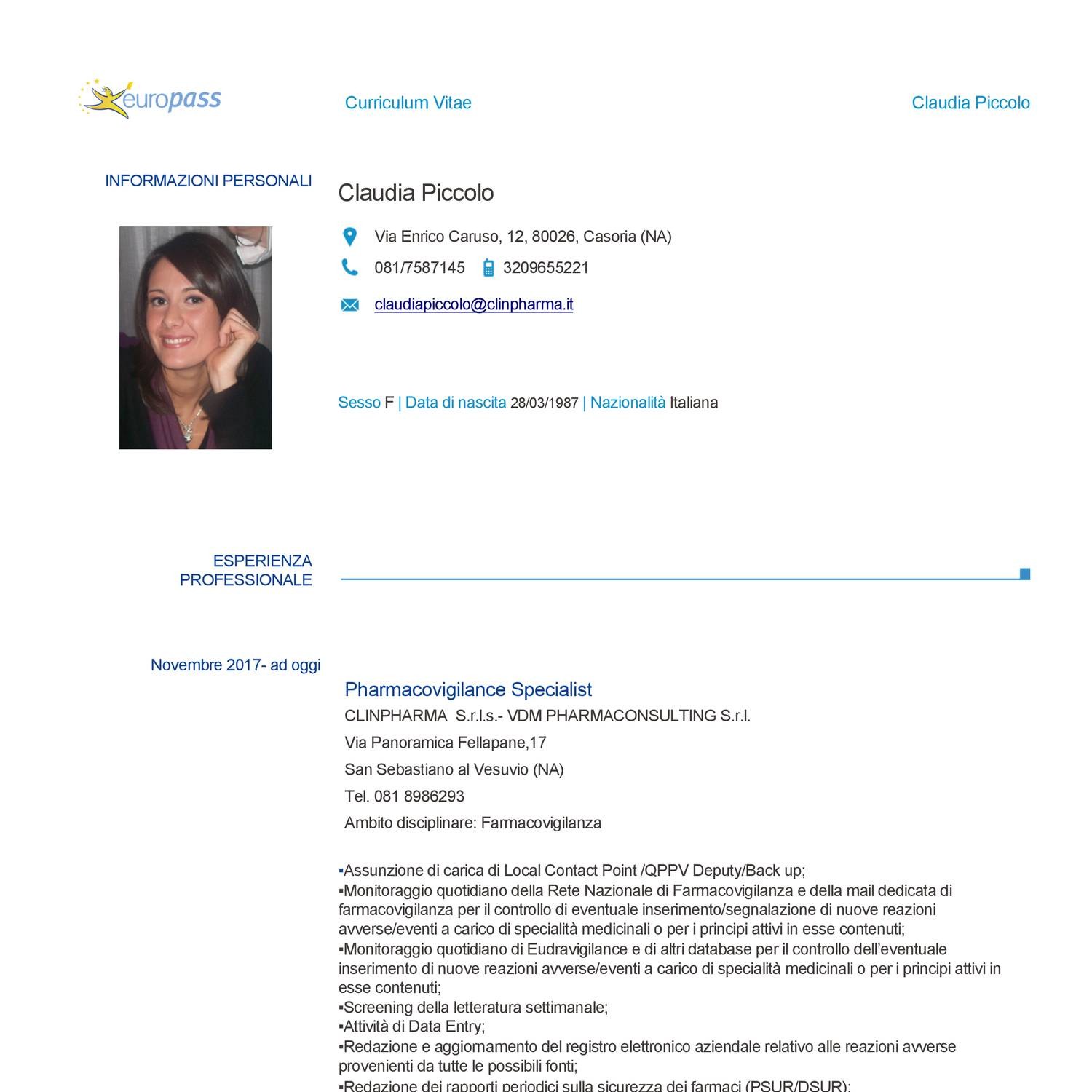 CV Claudia Piccolo.pdf | DocDroid