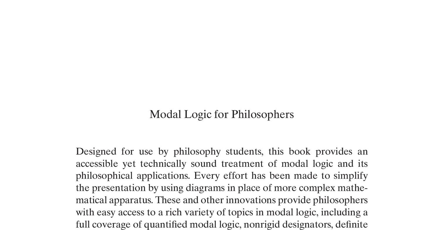 Garson-Modal Logic for Philosophers (2006).pdf | DocDroid