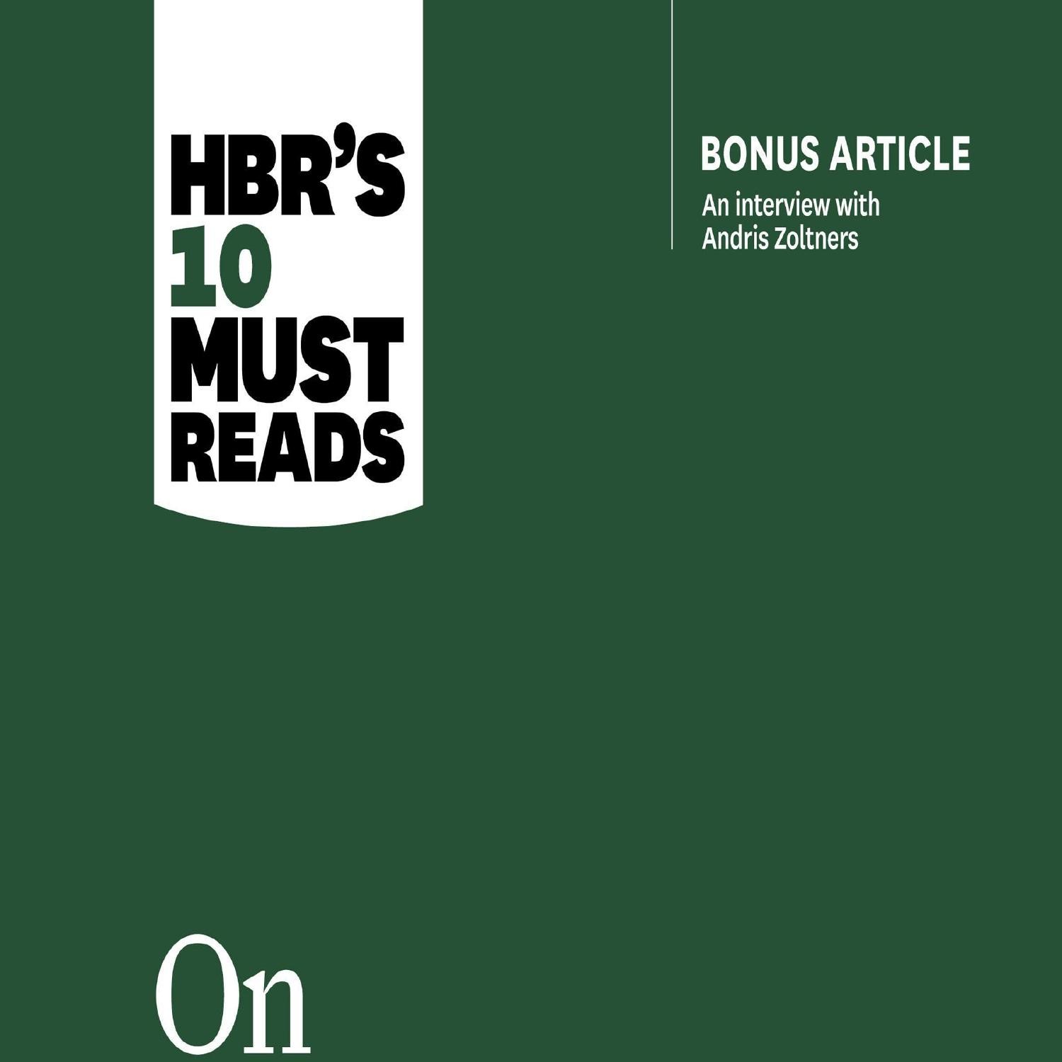 DOWNLOAT HBR s 10 Must Reads on Sales HBR s 10 Must Reads Series.pdf ...