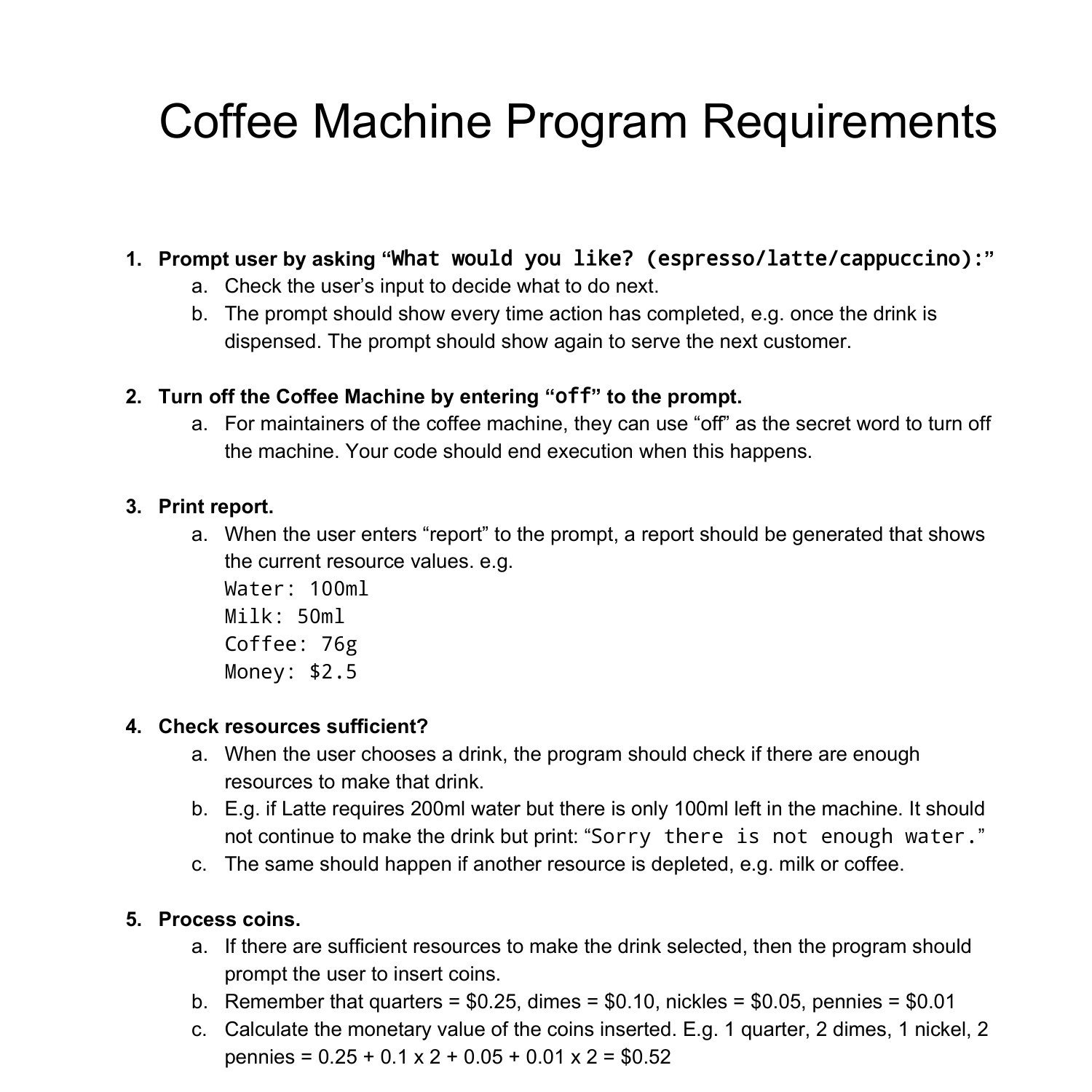 137 Coffee-Machine-Program-Requirements.pdf | DocDroid