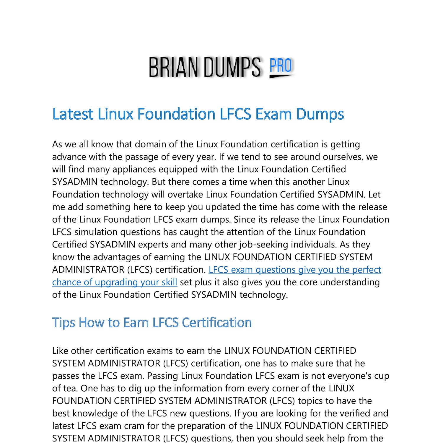 Avail LFCS Exam Cram Curated by Linux Foundation Experts.pdf | DocDroid