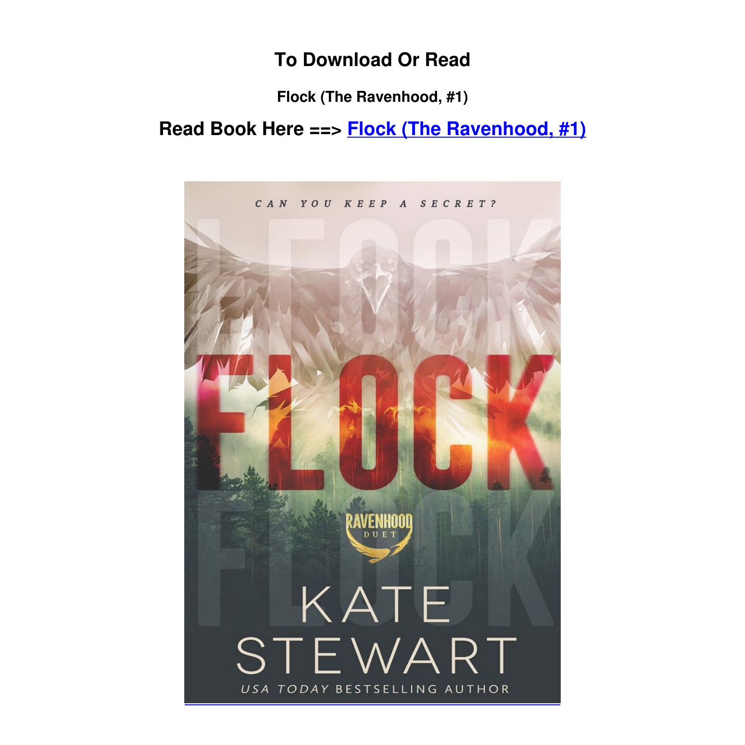 download EPub Flock The Ravenhood 1 BY Kate Stewart.pdf | DocDroid