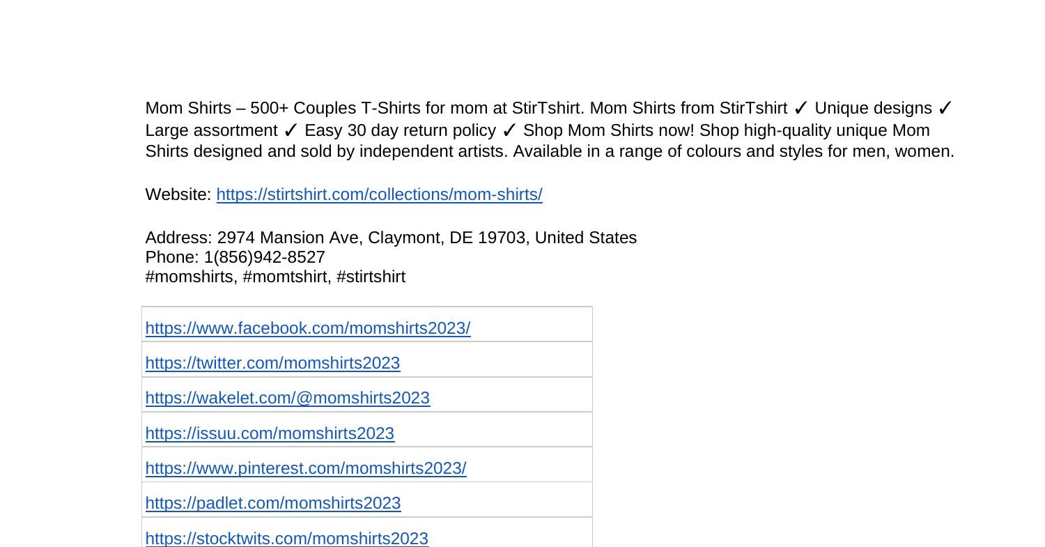 Mom Shirts StirTshirt.docx | DocDroid