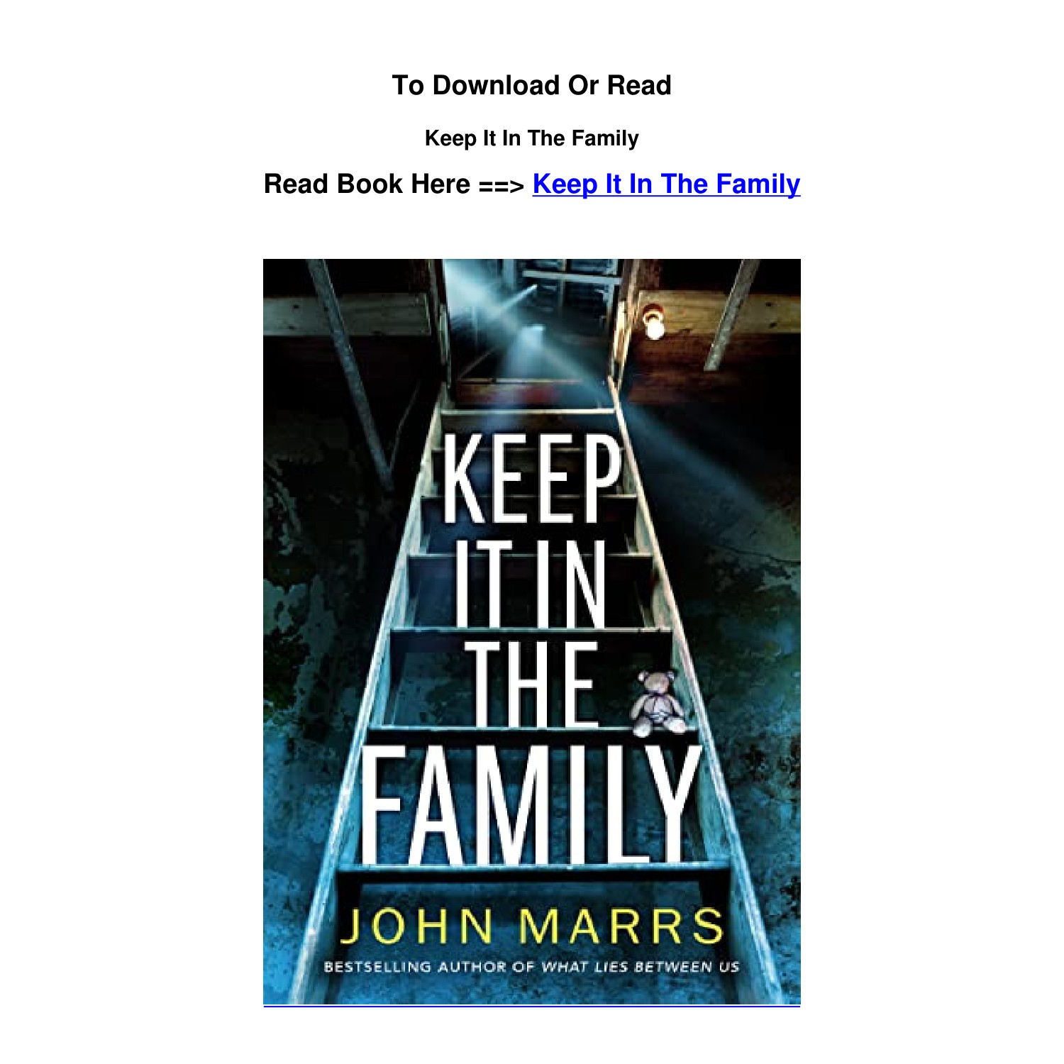 Download pdf Keep It In The Family BY John Marrs.pdf | DocDroid