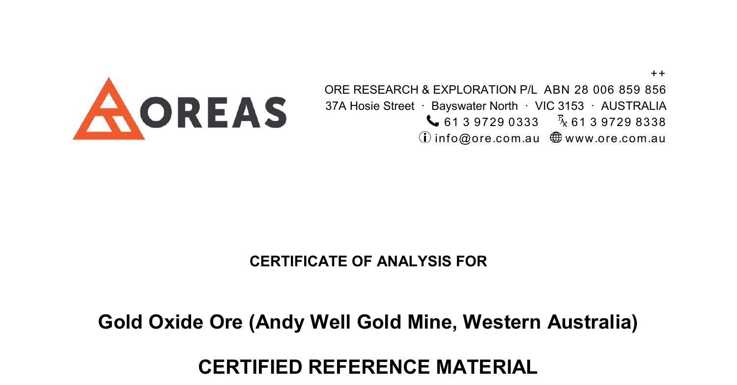 OREAS 257b Certificate.pdf | DocDroid