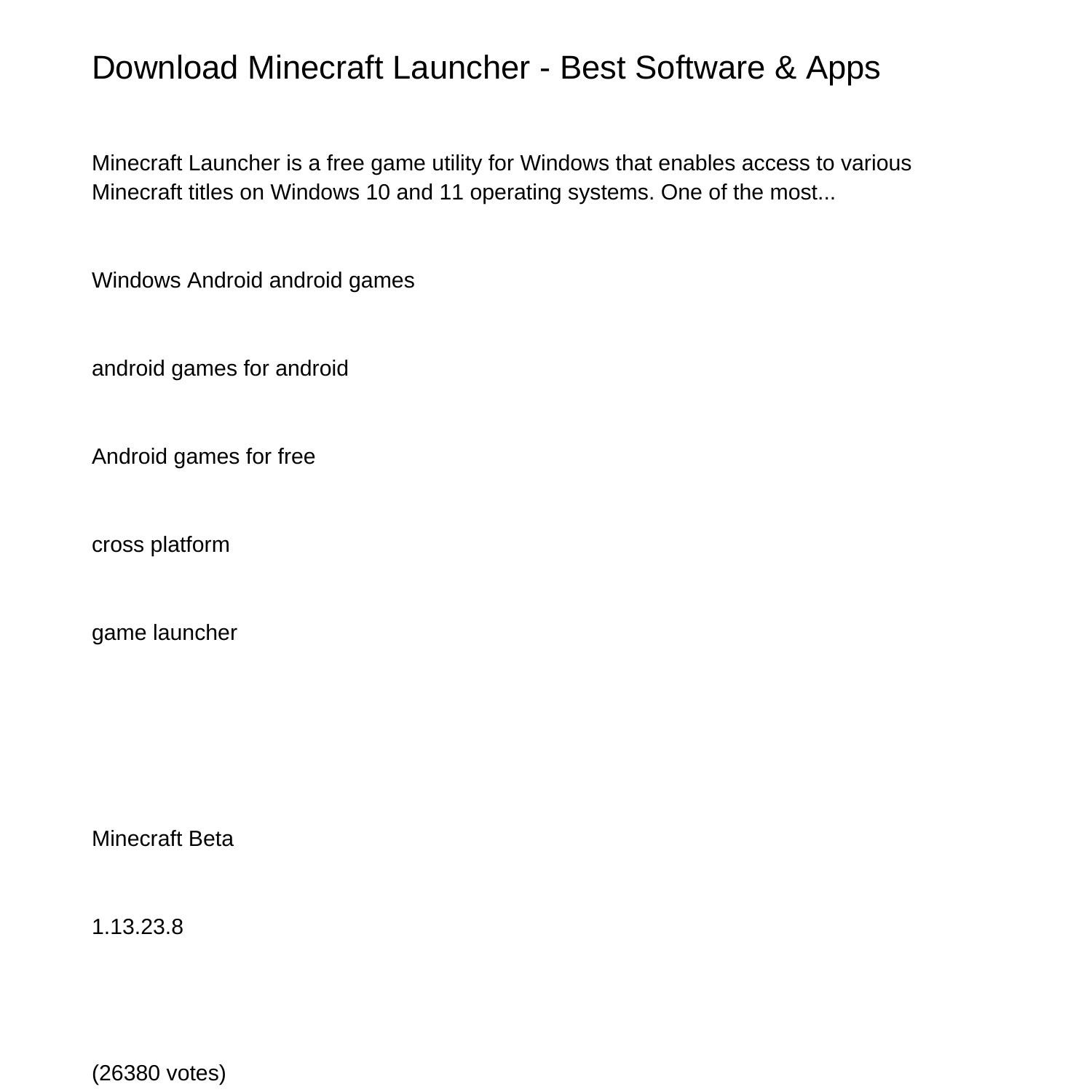 Download Minecraft Launcher Best Software Appsukpdc.pdf.pdf | DocDroid