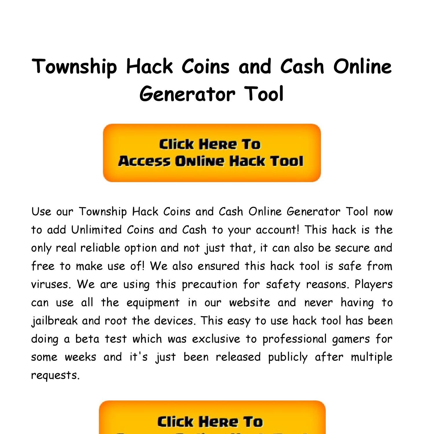 Township Hack Coins And Cash Online Generator Tool Pdf Docdroid