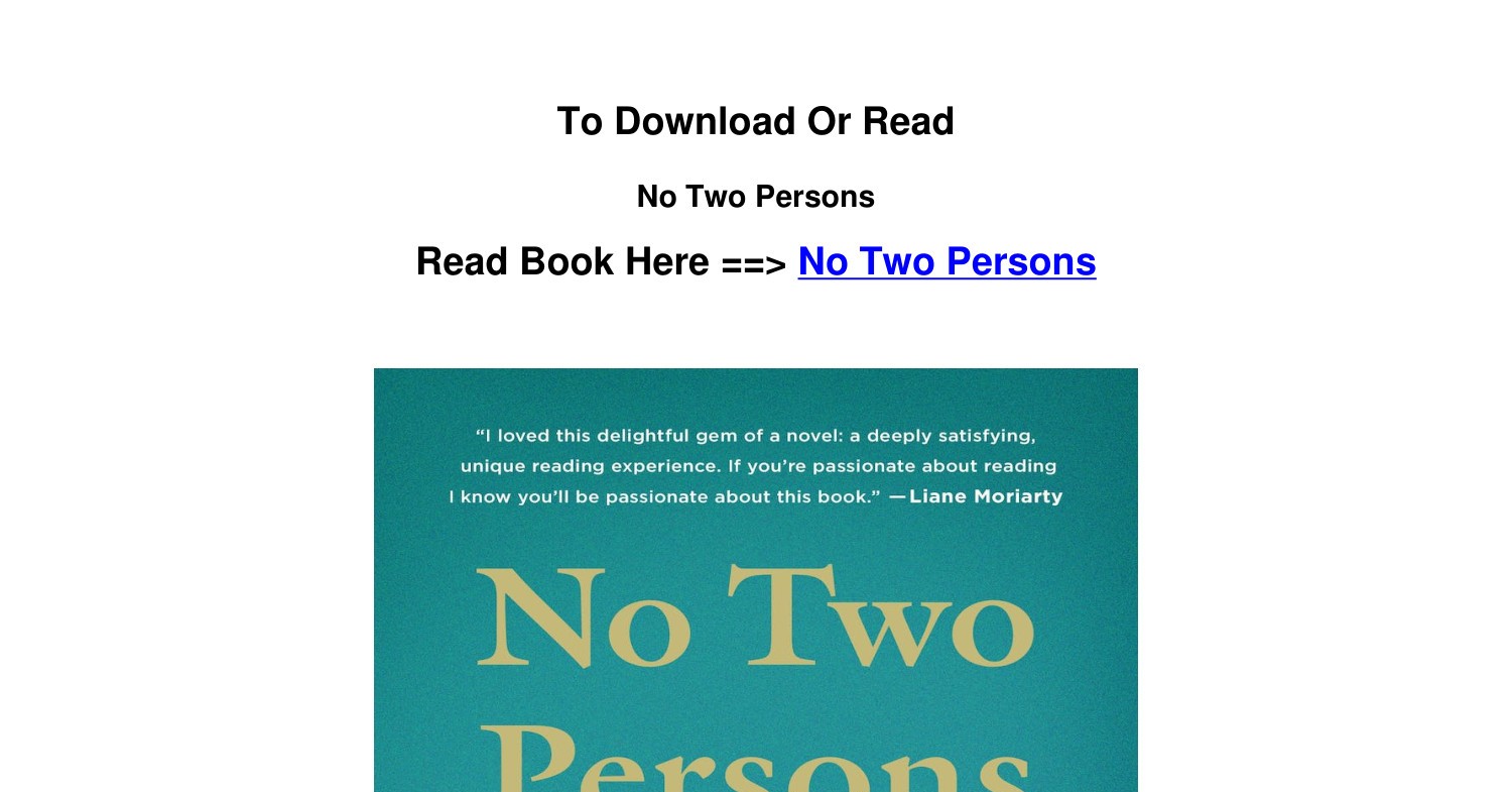 Download pdf No Two Persons by Erica Bauermeister.pdf | DocDroid