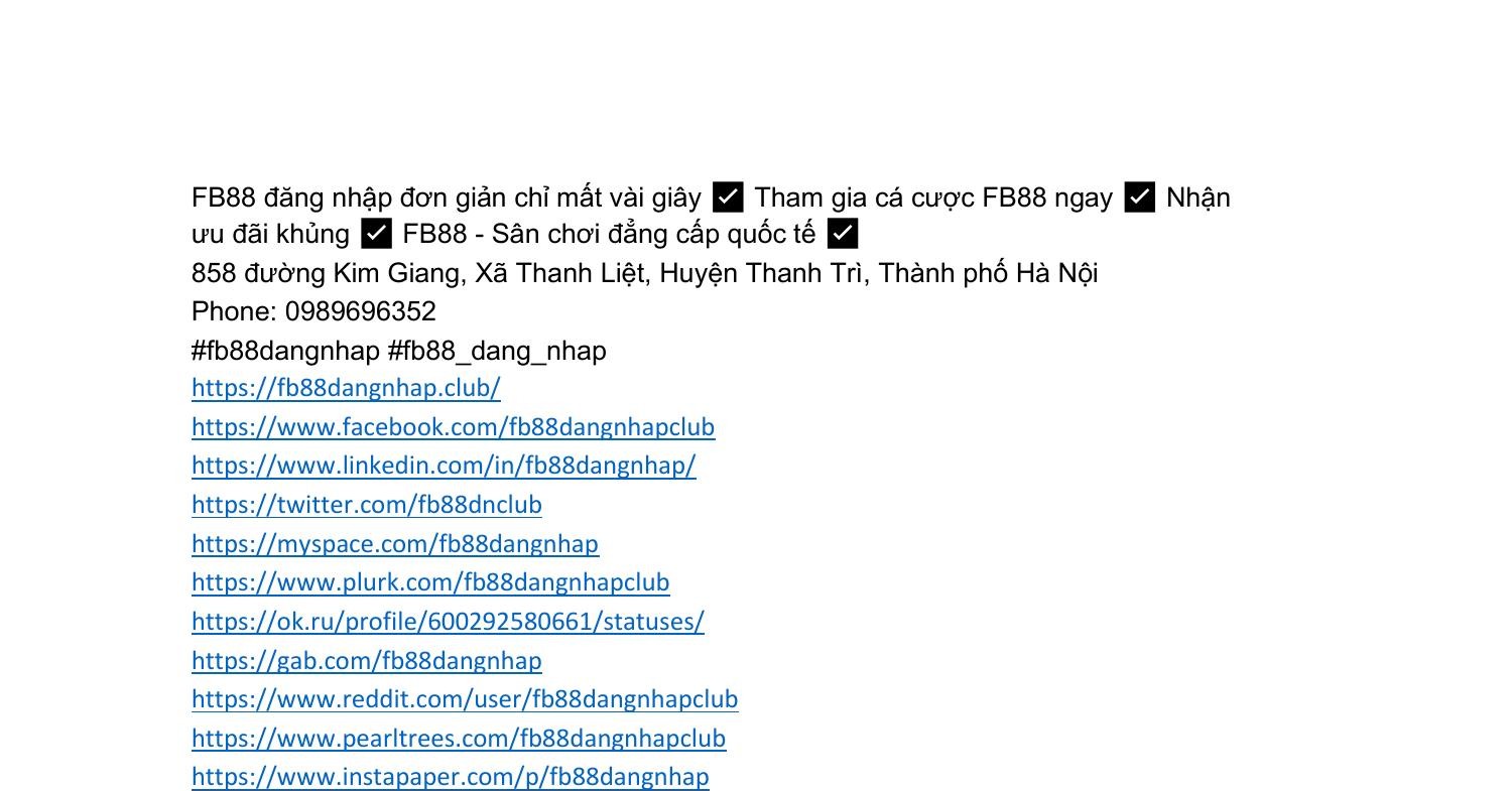 FB88 Đăng Nhập.docx | DocDroid