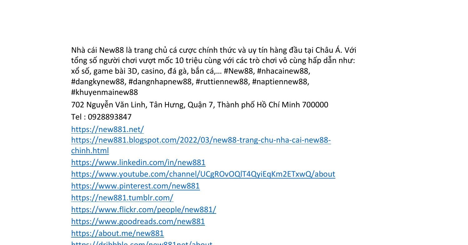 Nhà cái New88 là trang chủ cá cược chính thức và uy tín hàng đầu tại Châu Á.docx | DocDroid
