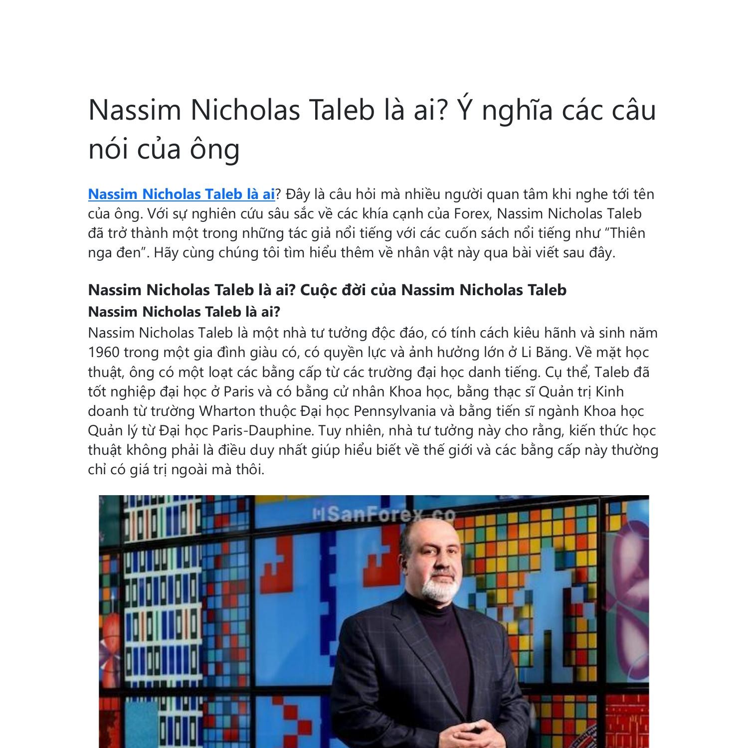 Nassim Nicholas Taleb là ai.docx | DocDroid