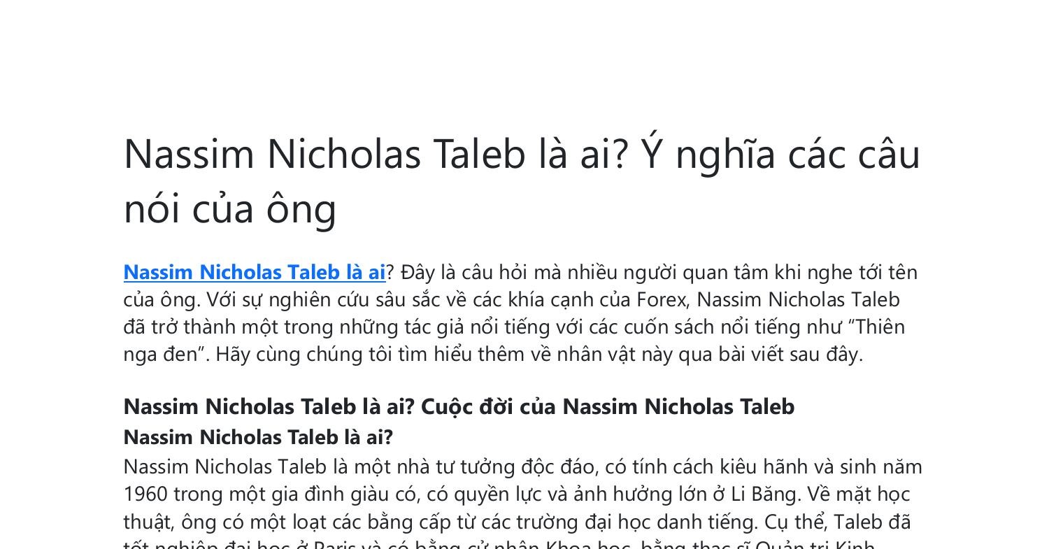 Nassim Nicholas Taleb là ai.docx | DocDroid