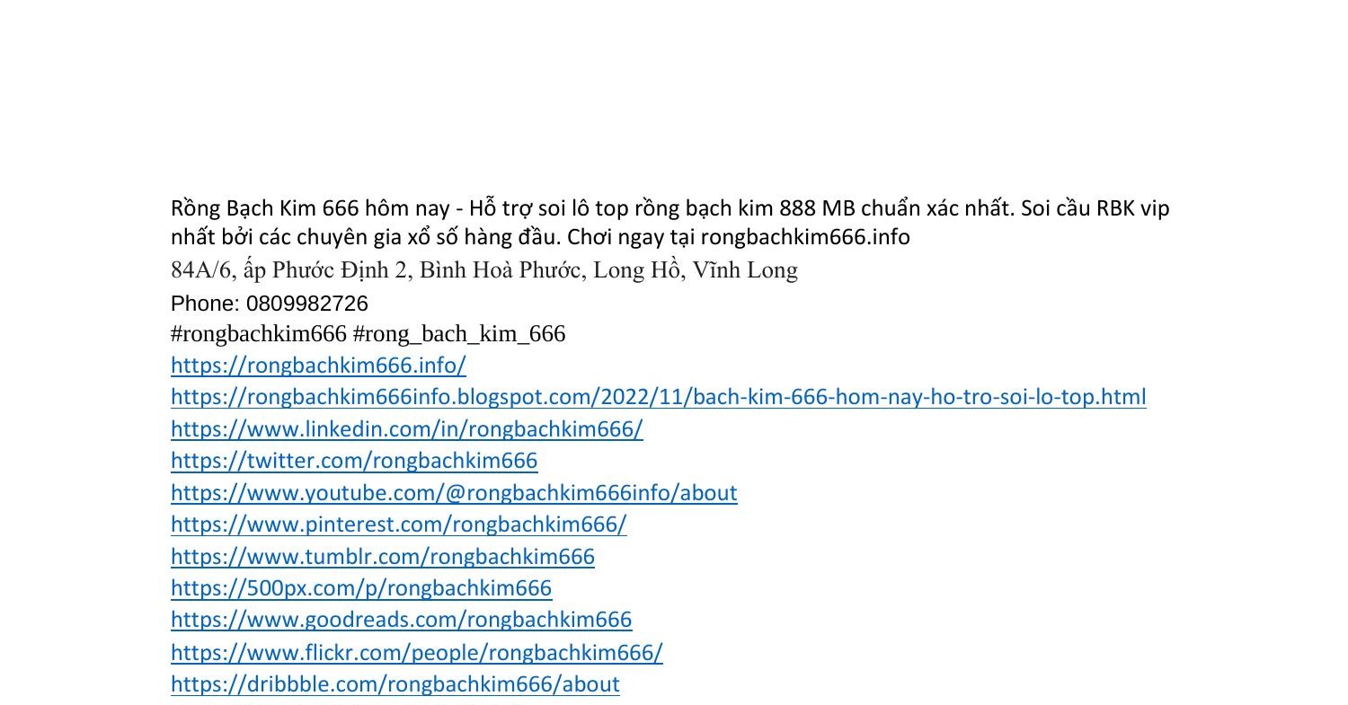 Rồng Bạch Kim 666.docx | DocDroid