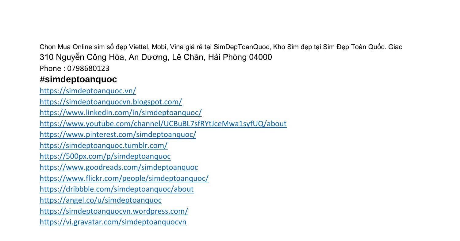 Sim Số Đẹp SimDepToanQuoc.xlsx | DocDroid