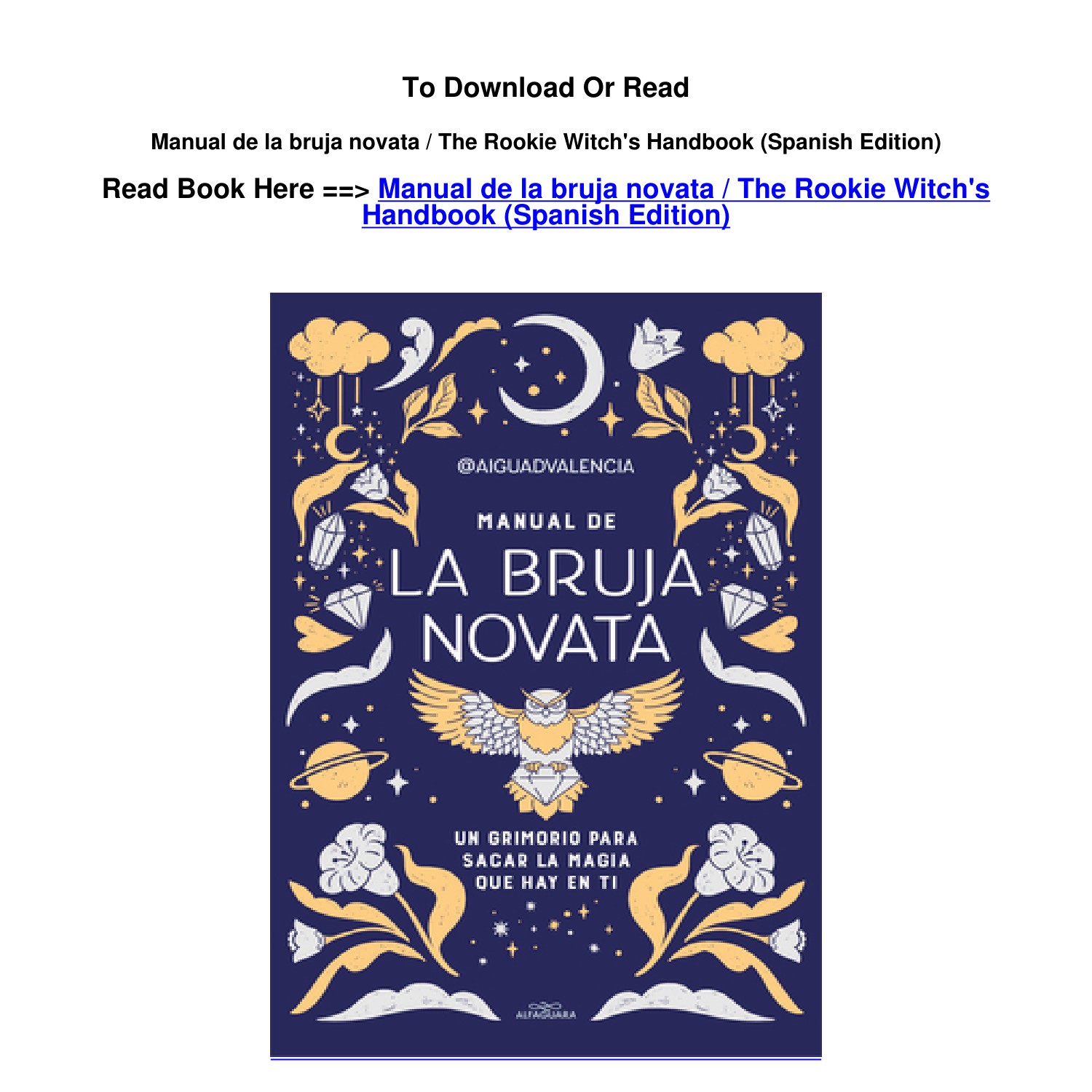 download EPUB Manual de la bruja novata The Rookie Witch s Handbook Spanish .pdf | DocDroid