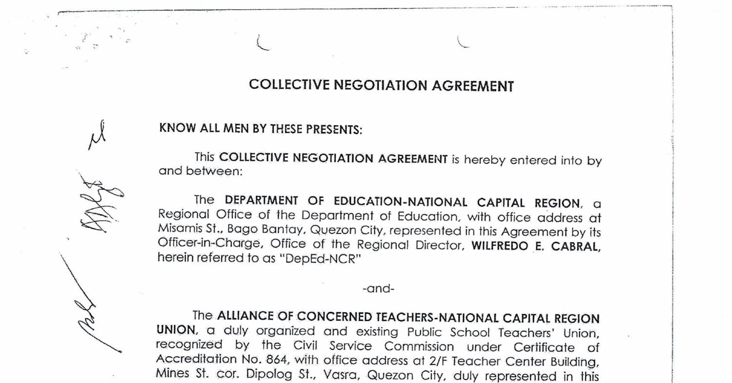 ACT NCR Union CNA with DepEd.pdf | DocDroid
