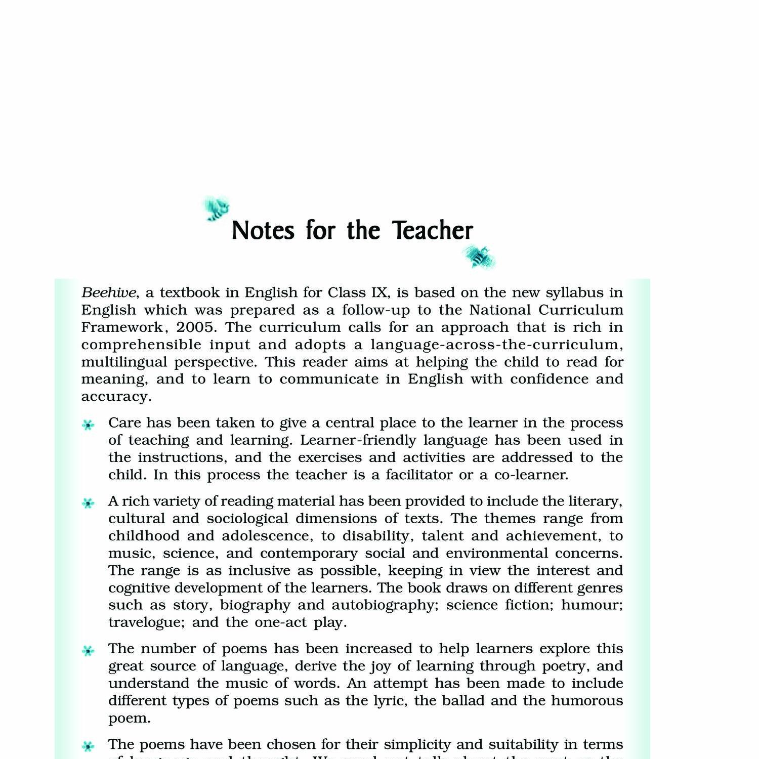 Download NCERT Book Class 9 English Beehive Chapters pdf DocDroid