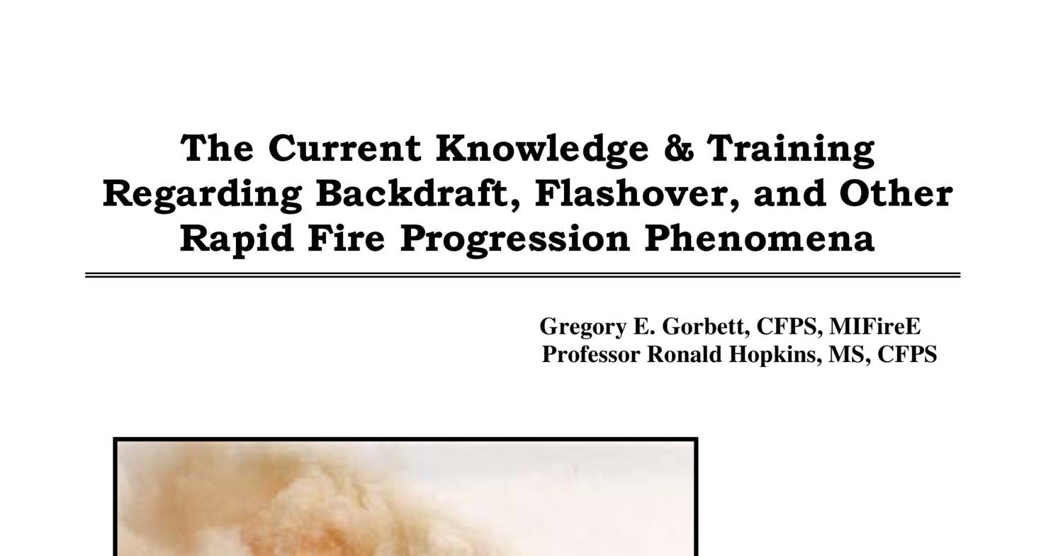 The-Current-Knowledge-and-Training-Regarding-Backdraft-Flashover-and ...
