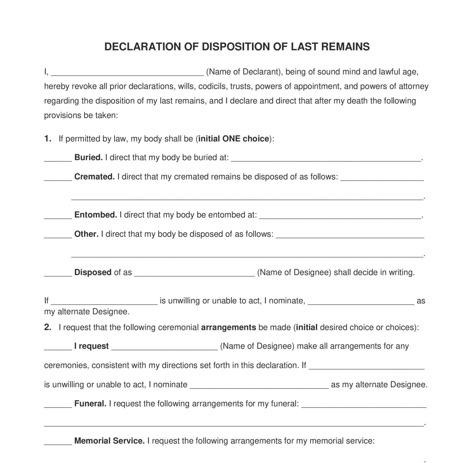 DECLARATION OF DISPOSITION OF LAST REMAINS 2017.pdf | DocDroid