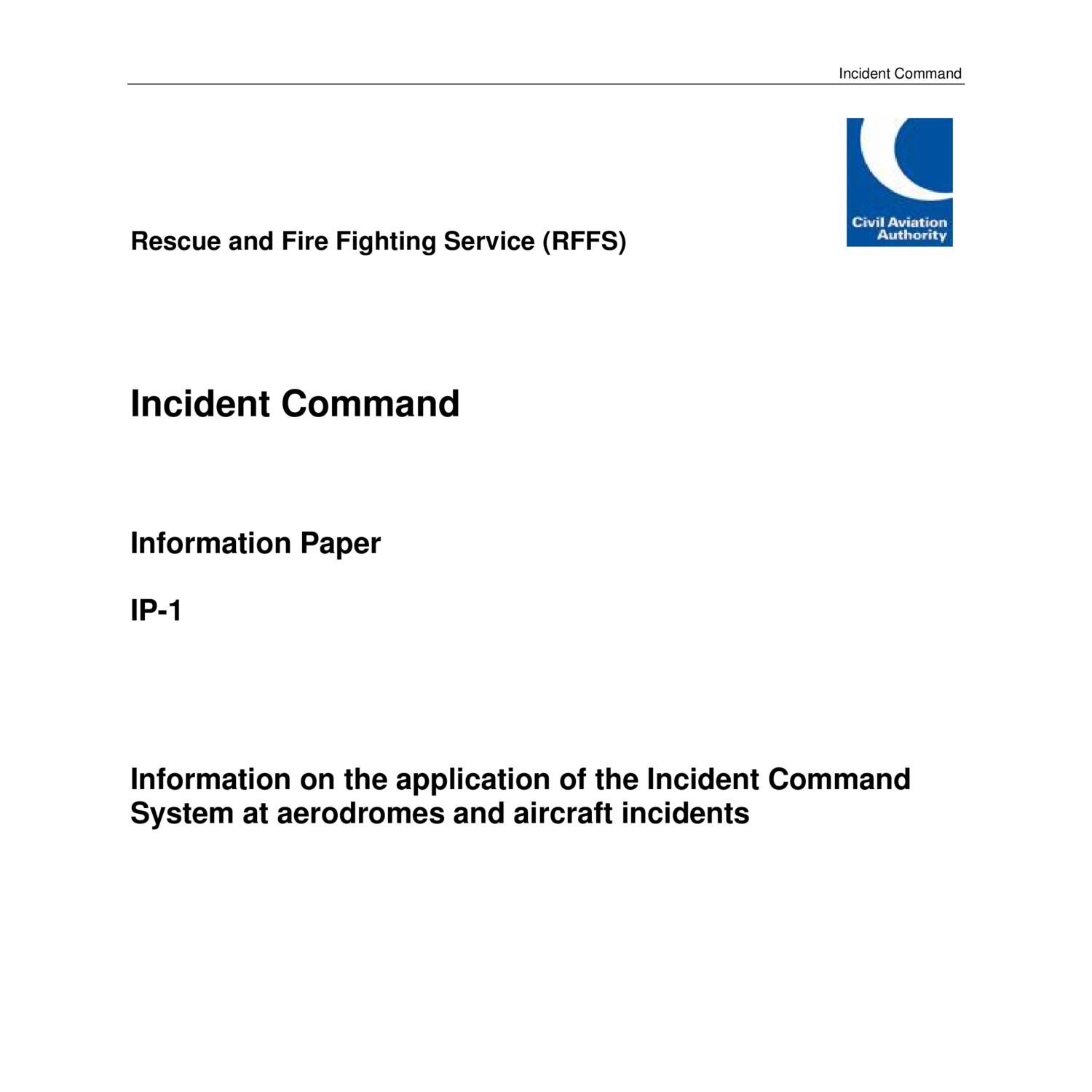 Rescue and Fire Fighting Service (RFFS) Incident Command .pdf | DocDroid